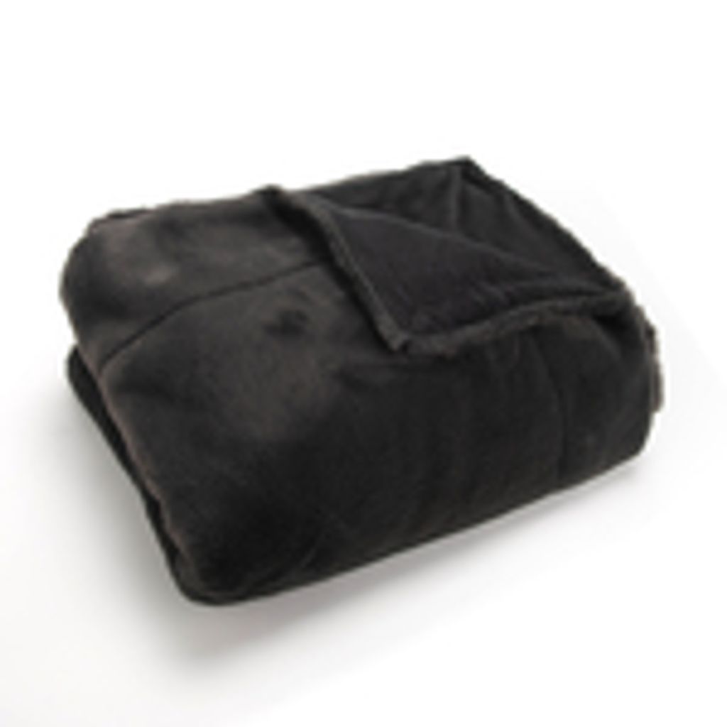 PLAID LUXE noir 130x170cm AMADEUS - Ambiance & Styles