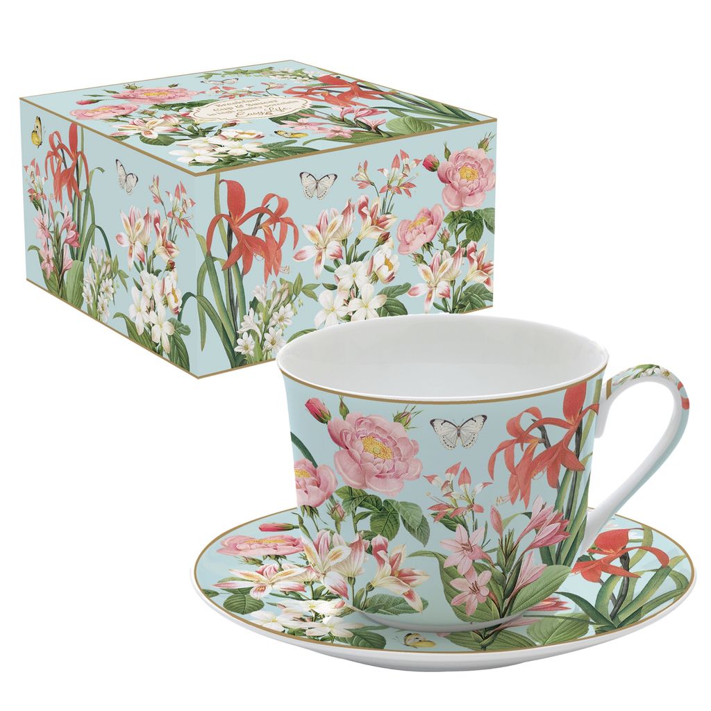 Coffret Déjeuner porcelaine Jardin Botanique Easy Life - Ambiance & Styles