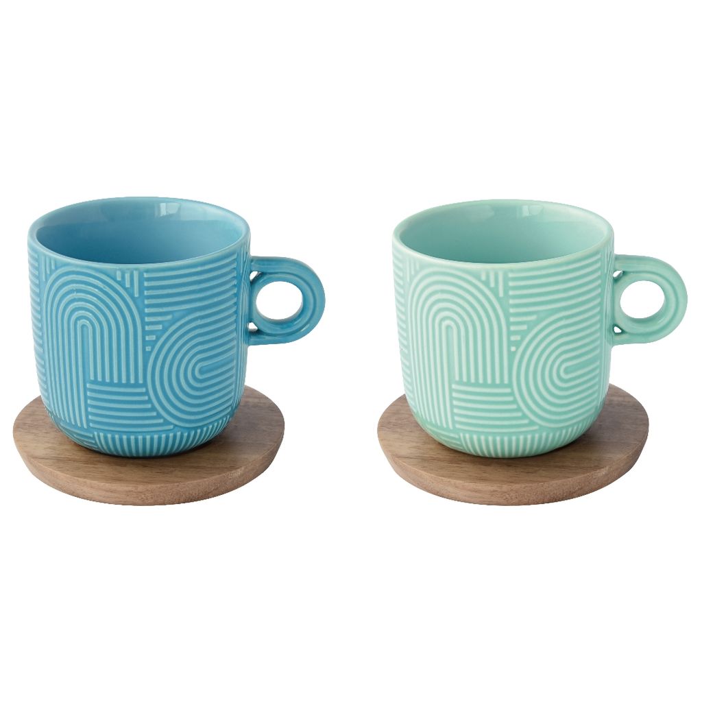 Coffret de 2 tasses à thé bleu 25cl take a loop Easy Life - Ambiance ...