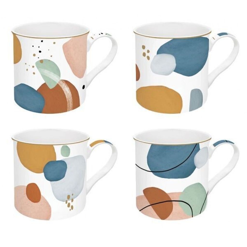Coffret 4 Mugs 30 cl SHAPES Easy Life - Ambiance & Styles