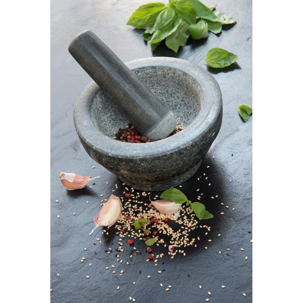Mortier granit avec pilon - Culinarion