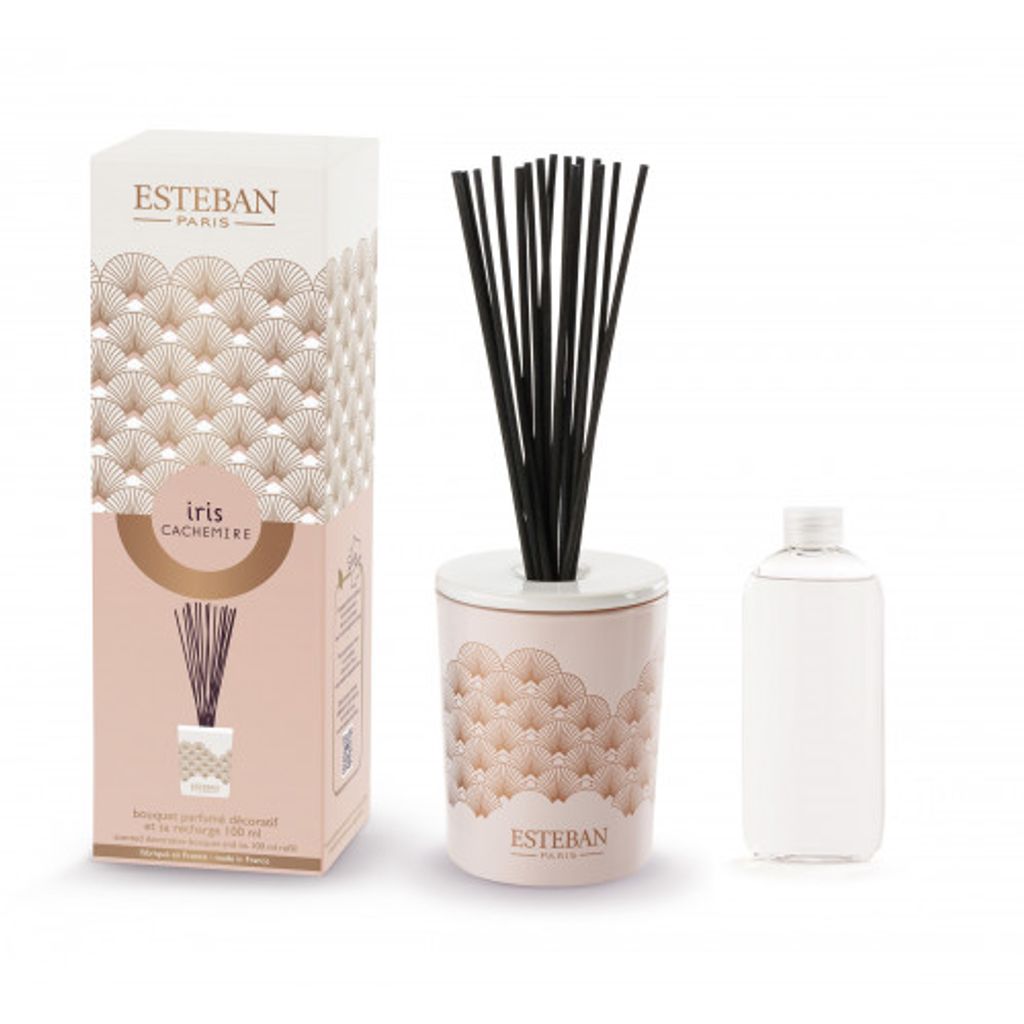 Bouquet parfumé décoratif 100ml Iris Cachemire ESTEBAN - Ambiance & Styles