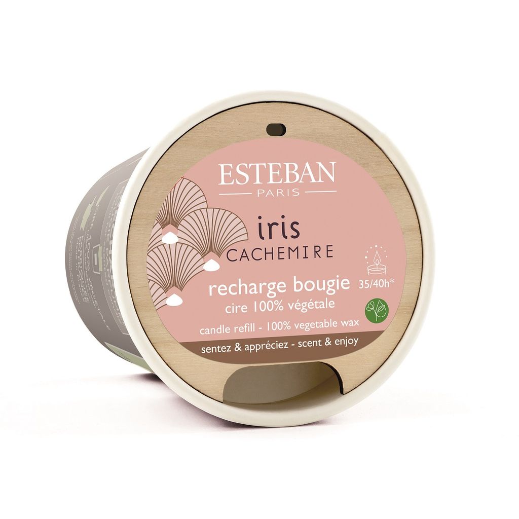 Recharge bougie parfumée 180g Iris Cachemire Esteban - Ambiance & Styles
