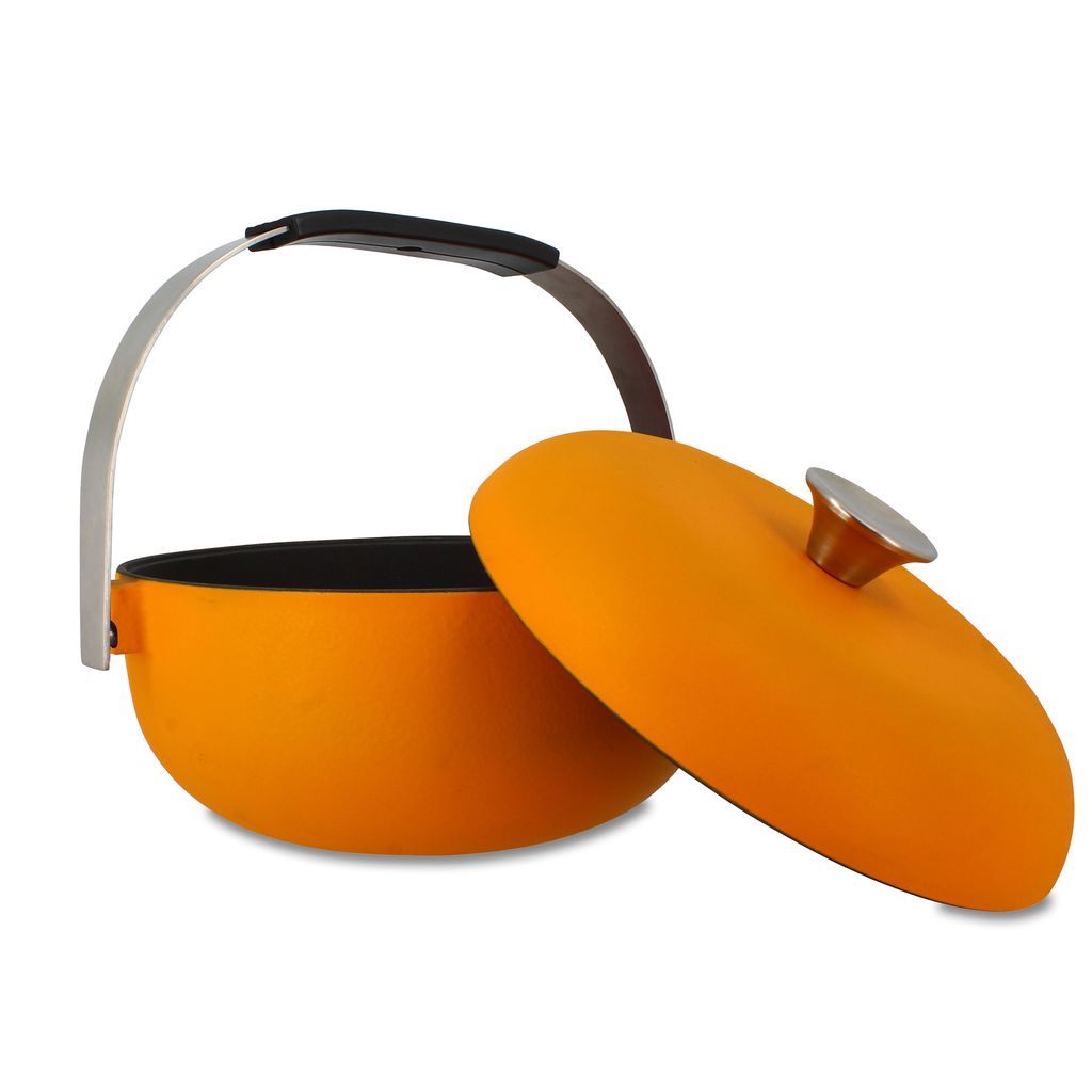 Cocotte en fonte Olaf Jaune 24 cm Ogo - Ambiance & Styles