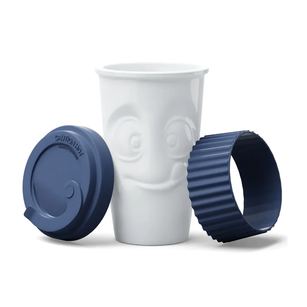 Mug 2Go visage Gourmand bleu marine 40cl Tassen - Ambiance & Styles