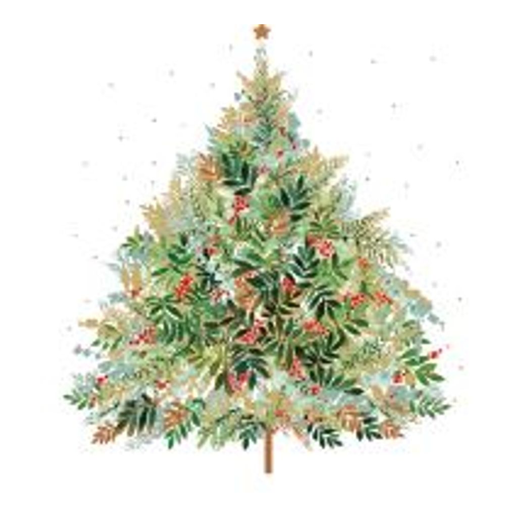 Paquet de 20 serviettes en papier Christmas Hill Tree Ppd - Ambiance ...