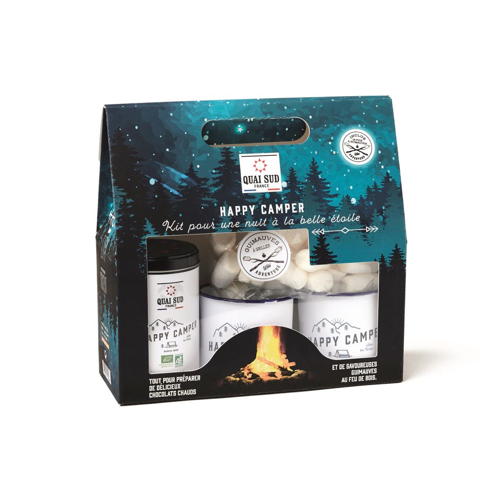 Coffret Happy Camper - mélange pour chocolats chauds aux guimauves Quai ...