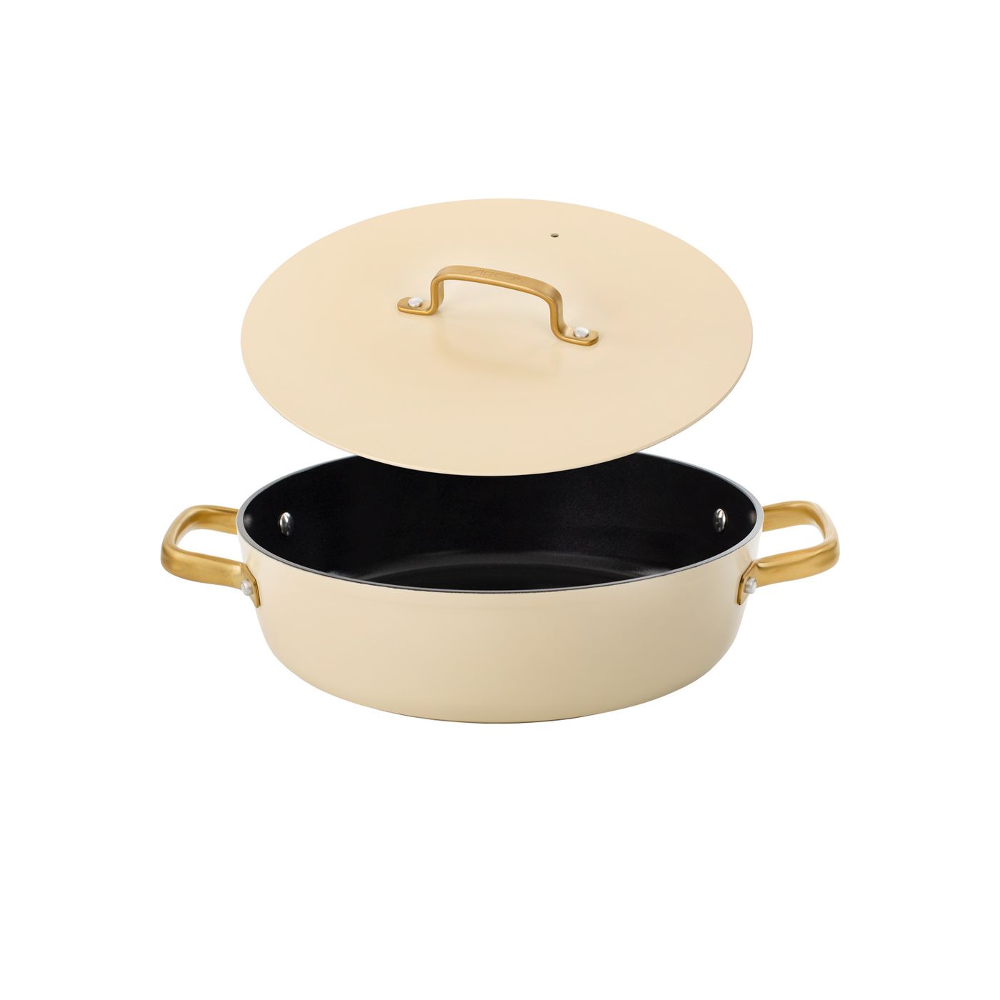 Sautoir Samoa Iconic crème D28 cm avec couvercle Arcos - Culinarion