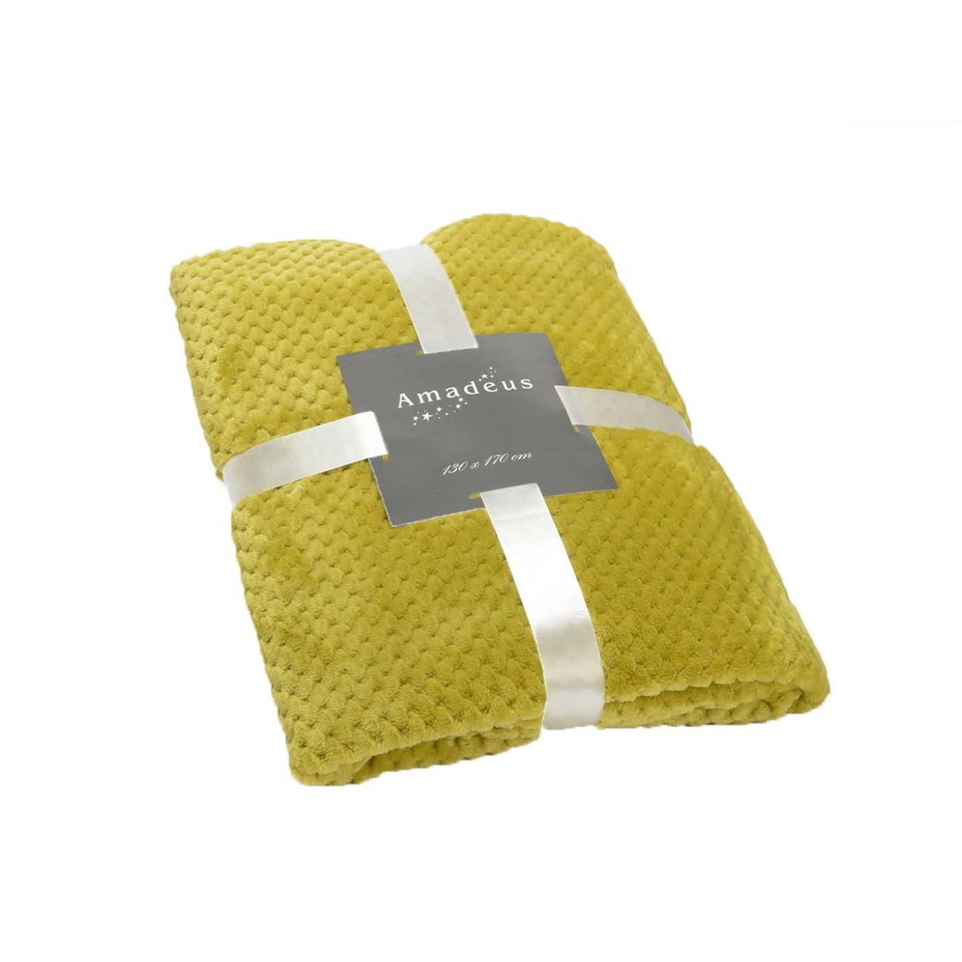 Plaid Damier olive 130 x 170cm Amadeus - Ambiance & Styles