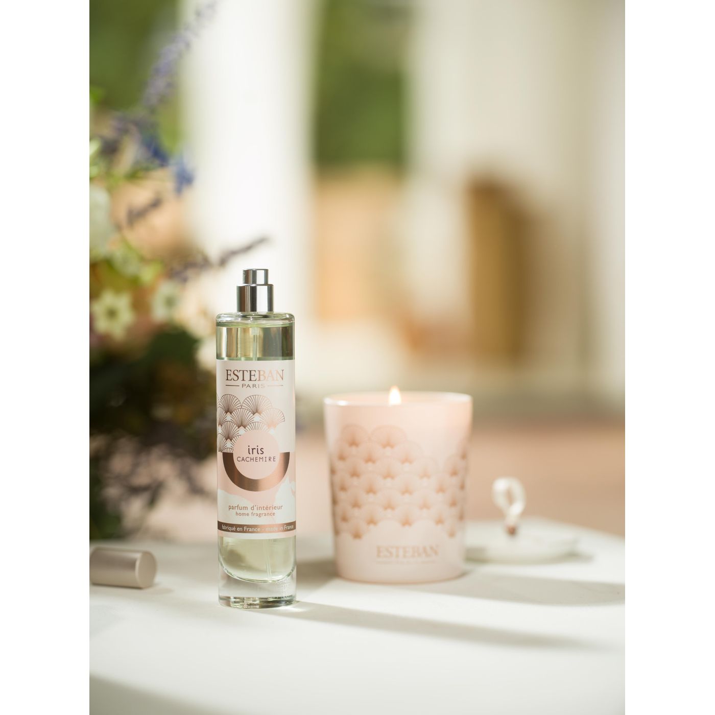 Bougie décorative parfumée & rechargeable 180g Iris Cachemire Esteban ...