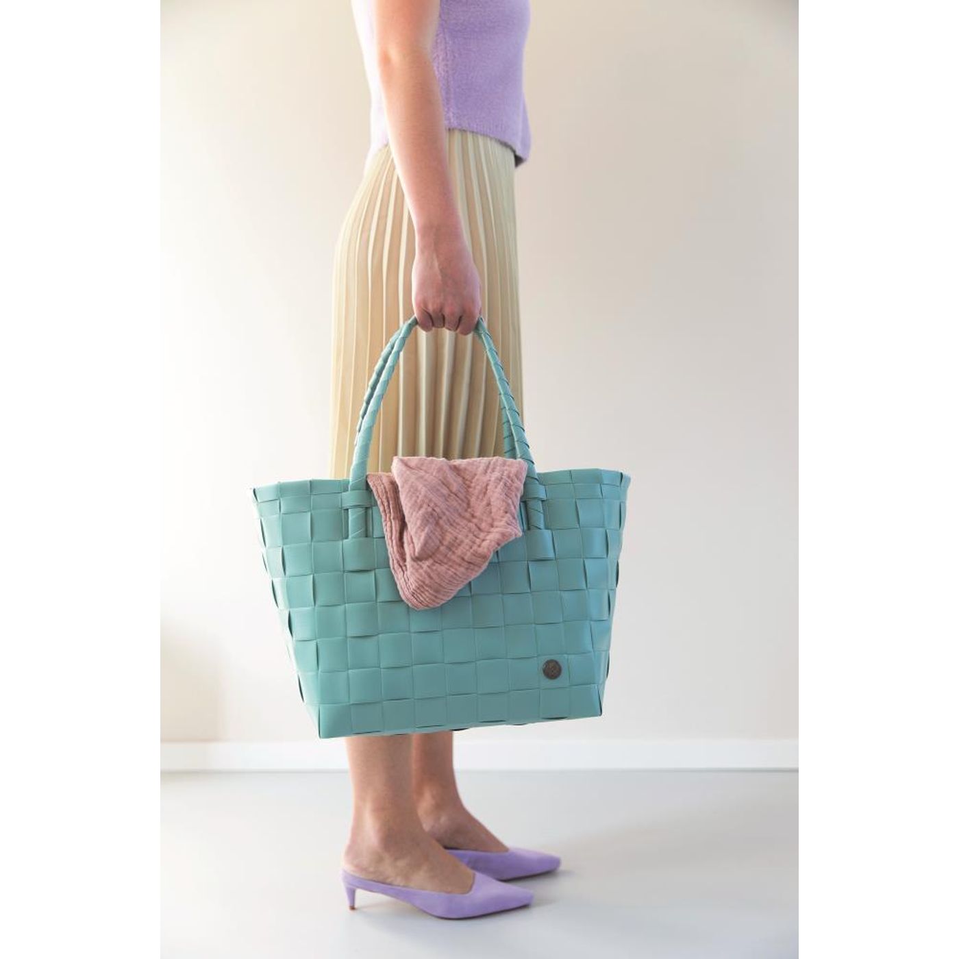 Panier paris turquoise Handed By - Ambiance & Styles