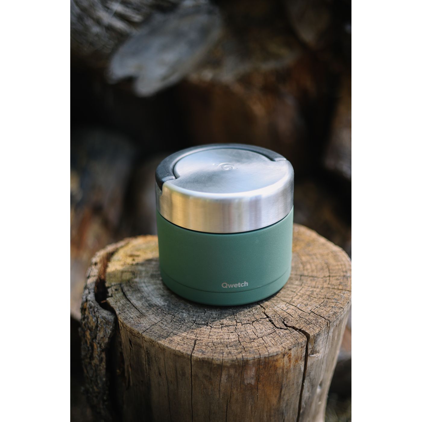 Lunchbox isotherme active granit kaki 850 ml Qwetch - Culinarion