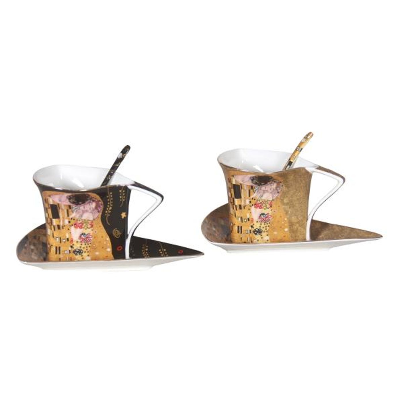 Coffret 2 Tasses à café triangle Klimt 18 cl Socadis - Ambiance & Styles