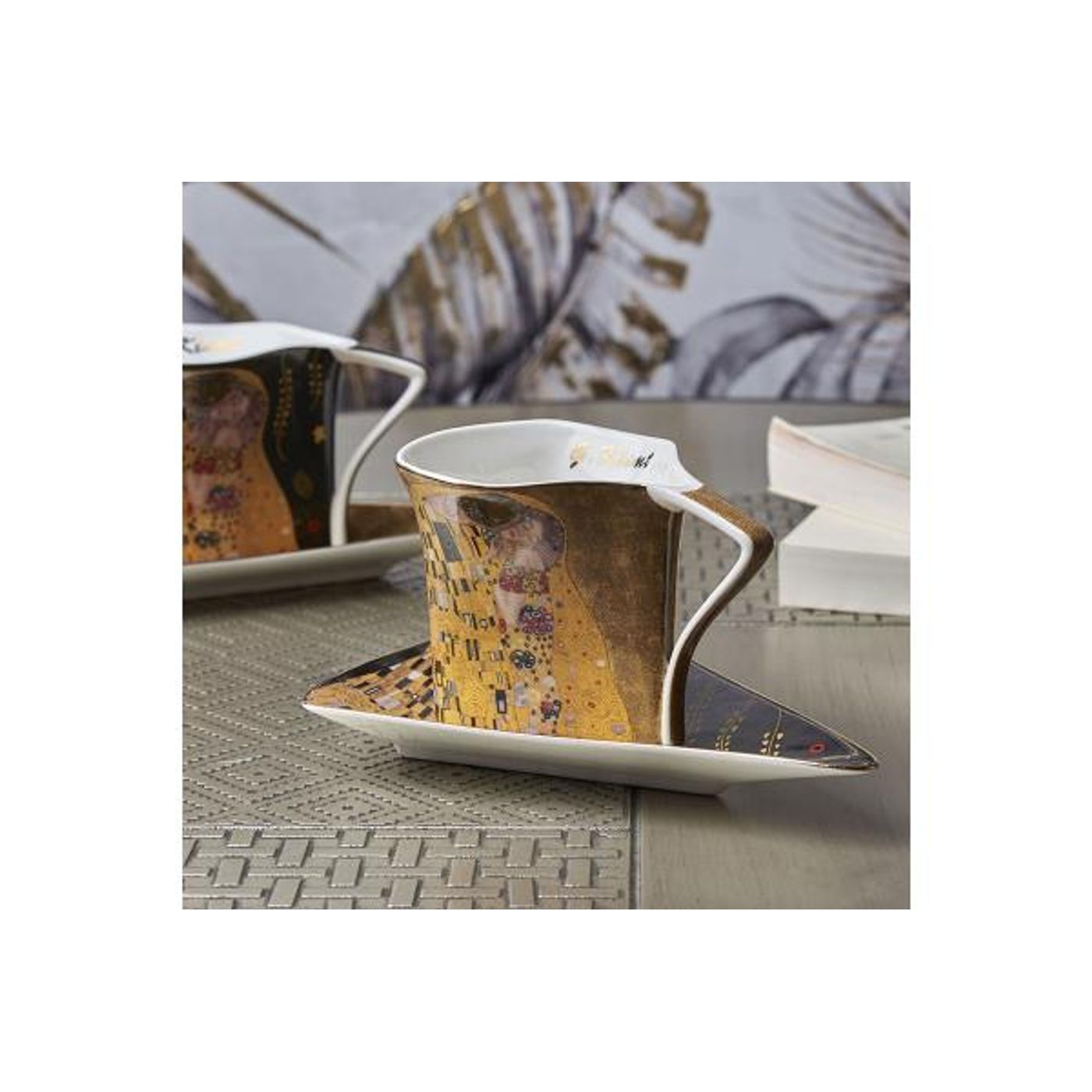 Coffret 2 Tasses à café triangle Klimt 18 cl Socadis - Ambiance & Styles