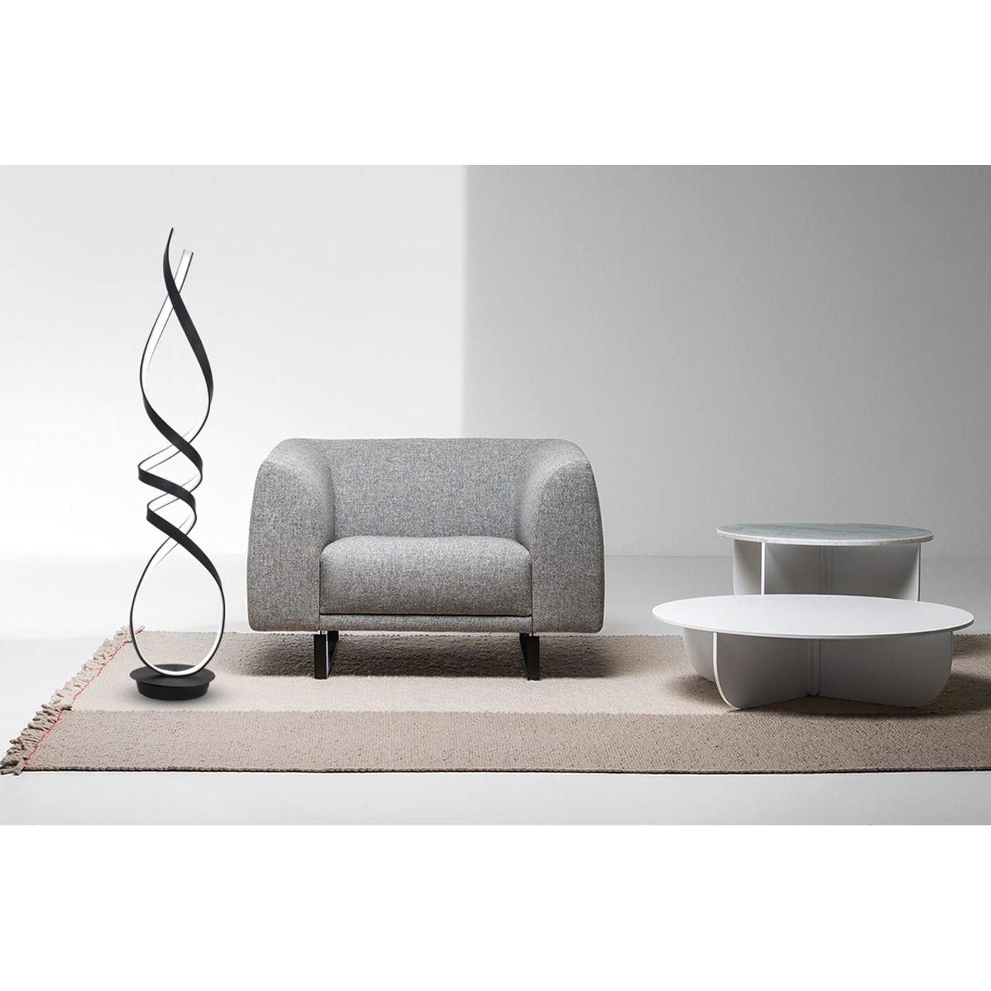 Lampadaire LED RUBAN 2 cornes H160cm Socadis - Ambiance & Styles