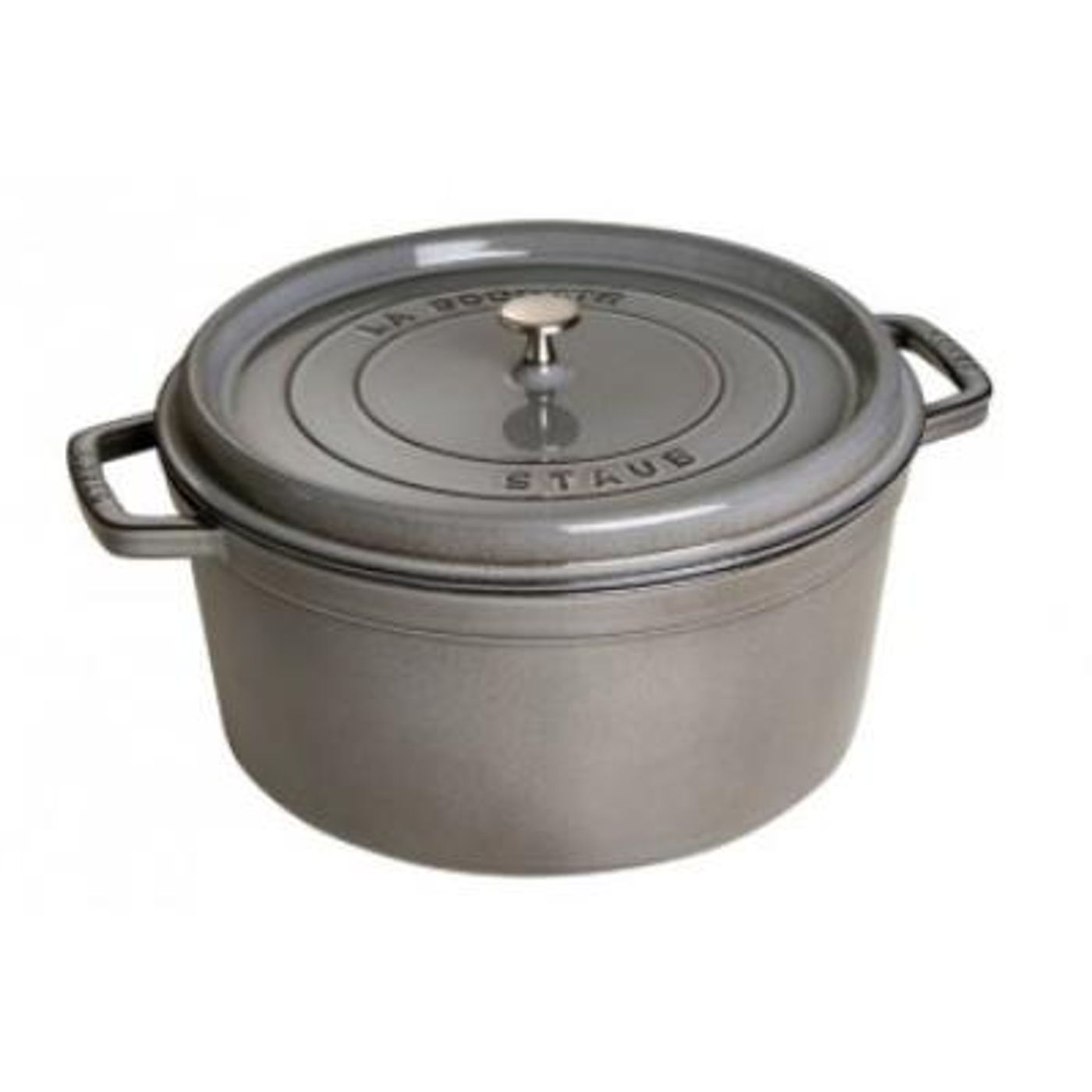 Cocotte en fonte ronde gris graphite 24cm Staub - Ambiance & Styles