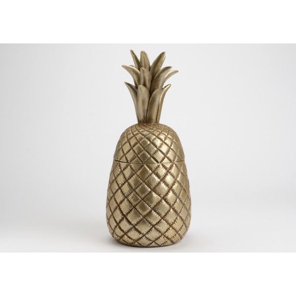 Boîte ananas gold 38 cm - Ambiance & Styles