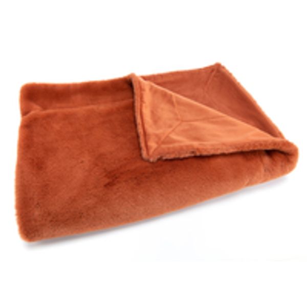 PLAID LUXE terracotta 130X170CM AMADEUS - Ambiance & Styles