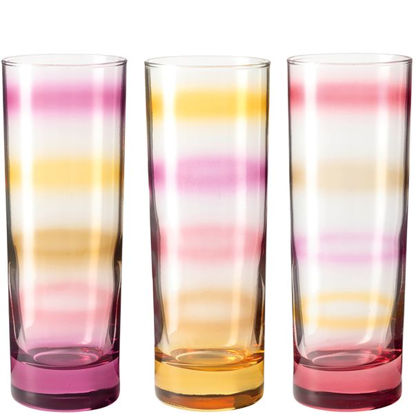 Verre rainbow rouge x 6 - Ambiance & Styles