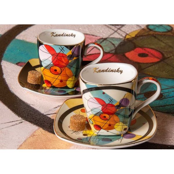 Coffret de 2 tasses café 13 cl + soucoupes KANDINSKY SOCADIS - Ambiance ...