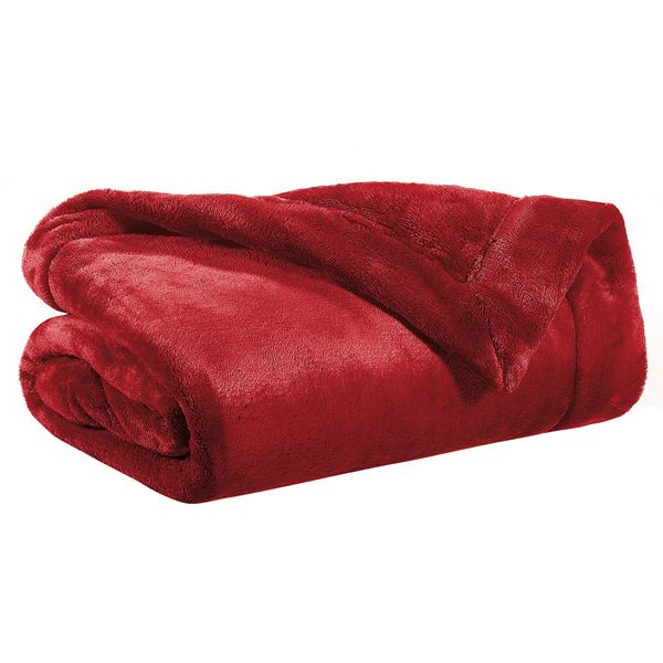 Plaid TENDER rouge 150 x 200 cm VIVARAISE - Ambiance & Styles